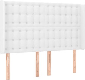 Box spring postel s matrací a LED bílá 140x200 cm umělá kůže 3139386