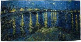Sablio Ručník Hviezdna noc nad Rhônou - Vincent van Gogh - 50x100 cm