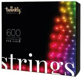Twinkly Strings RGB 600 ks 48 m / Chytré žárovky na stromeček / RGB /
