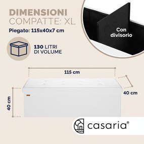 Lavice s úložným prostorem bílý 115x38x38cm s úložný prostor skládací