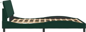 Rám postele s LED osvětlením bez matrace Hanko tmavě zelený 120 x 200 cm samet 3213772