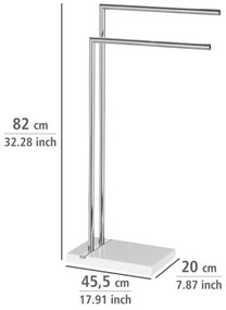 WENKO 20487100 - Stojan na ručníky NOBLE 45,5x82 cm lesk. chrom/bílá