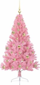 Umělý osvětlený vánoční stromeček Růžová 150 cm PVC 3397067