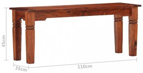 Lavice akáciové dřevo Dekorhome 110 cm