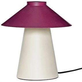 OnaDnes -20% Béžovo-červená kovová stolní lampa Hübsch Chipper