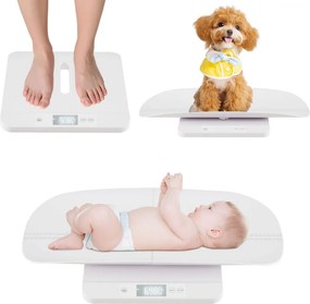 Costway Digitální kojenecká váha 50 g až 150 kg dětská váha s odnímatelným tácem