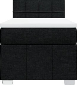 Box spring postel s matrací černá 100 x 200 cm textil 3286981