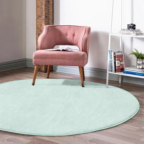 Pratelný kulatý koberec v mentolové barvě vhodný pro robotické vysavače ø 100 cm Comfort – Mila Home
