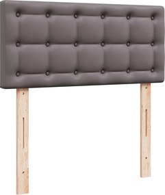 Box spring postel s matrací šedá 80 x 200 cm umělá kůže 3288398