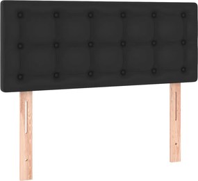 Box spring postel s matrací černá 90x190 cm umělá kůže 3141095