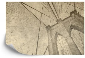 Fototapeta Brooklyn Bridge Grunge Sepia Hladký vinyl 360x240