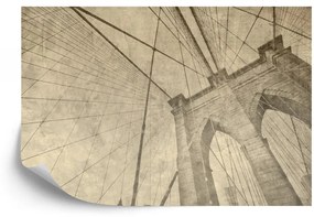 Fototapeta Brooklyn Bridge Grunge Sepia Omyvatelný vlies 135x90