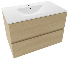 Koupelnová skříňka s umyvadlem Naturel Verona 80x50x45,5 cm světlé dřevo mat VERONA80SDU3