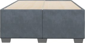 Rám postele bez matrace tmavě šedá 120 x 200 cm samet 3284626