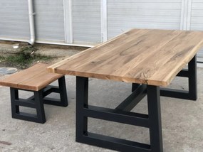 Stará Krása – Ruční výroba Přírodní jídelní set z masivu 230 x 100 x 76 cm   + 2x Lavice