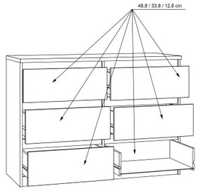Komoda se zásuvkami MAO dub artisan