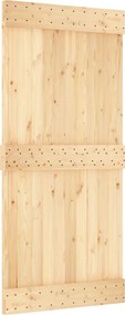vidaXL Posuvné dveře s kováním 95 x 210 cm masivní borové dřevo [3203183]