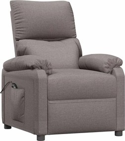 Elektrické polohovací křeslo taupe textil 3098432