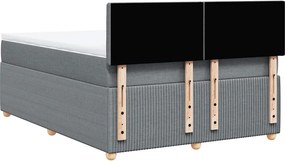 Box spring postel s matrací světle šedá 140 x 200 cm textil 3287493