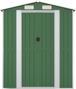 Zahradní kůlna zelená 192 x 689 x 223 cm pozinkovaná ocel 3147433