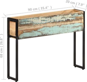Truhlík 90 x 20 x 68 cm masivní recyklované dřevo 321940