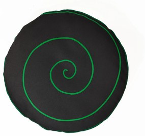 S radostí - vlastní výroba Meditační podsedák se spirálou - zelený Velikost: ∅35 x v18 cm