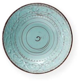 Tyrkysový talíř z kameniny na polévku Brandani Serendipity, ⌀ 20 cm