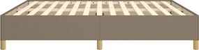 Rám postele s boxspringem taupe 160 x 200 cm textil 3120973