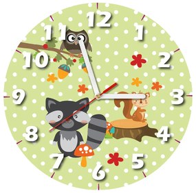 Gario Dětské hodiny Lesní zvířátka Rozměry: 30 x 30 cm