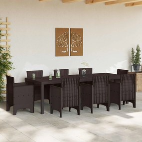 Zahradní stůl Hnědá 250 x 100 x 73 cm polyratan 3378517
