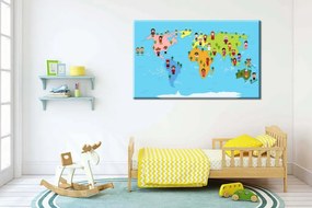 Malvis ® Světová mapa pro děti Velikost: 130x80 cm