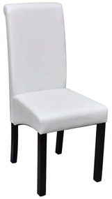 Petromila Jídelní židle 6 ks bílé umělá kůže