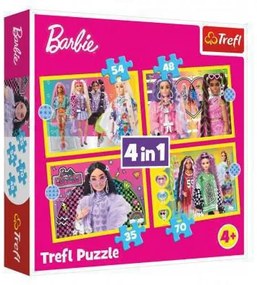 Trefl Puzzle 4v1 Šťastný svět Barbie 28,5x20,5 cm