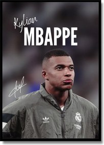 Plakát Mbappe Real Madrid Dárek pro kluka, syna, sport v rámečku A3