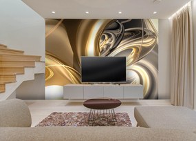 Malvis ® Tapeta Abstrakt gold Vel. (šířka x výška): 360 x 260 cm