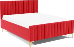 Eka Čalouněná postel SUTRA+ 160x200 cm Barva látky Trinity: Červená (Trinity 2309), Úložný prostor: S kovovým rámem úložného prostoru
