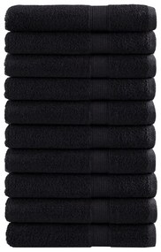 Premium ručníky SOLUND 10 ks černé 100 x 200 cm 600 g/m² 137439