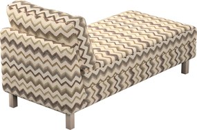 Potah na šezlong IKEA Karlstad samostatný, krátký barva béžová látka pletený vzor, vzorované