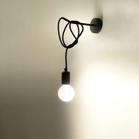 Sollux Lighting Nástěnné svítidlo EDISON černé