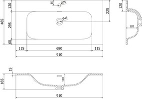 Mexen Rivel, koupelnová skříňka 90 cm s umyvadlem Vela, 1 zásuvka, drážkovaná, grafitová matná/bílá matná, 91A20-09047-1-BF66-W23M01