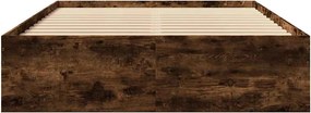 Rám postele kouřový dub 135 x 190 cm kompozitní dřevo 3295692