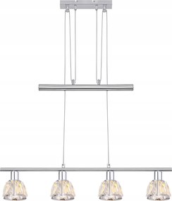 Calypso Chrom 4xE14 Nastavitelná výška Závěsná lampa Rabalux 5319 (L203)