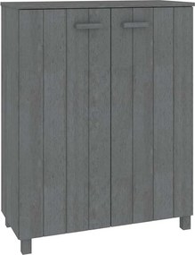 Botník HAMAR tmavě šedý 85 x 40 x 108 cm masivní borovice 340518