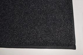 Lano, Kusový koberec Supersoft s bordurou 800 černý, 200x200, černá, chodba / předsíň