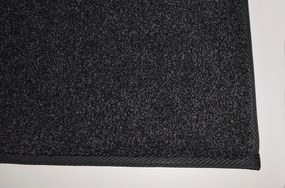 Lano, Kusový koberec Supersoft s bordurou 800 černý, 60x100, černá, chodba / předsíň