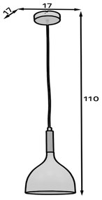 Eltap Designové závěsné osvětlení Woldes 1, 17x17x110cm