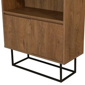 Knihovna Rea Black and Walnut