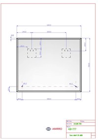 Zrcadlo do koupelny s poličkou - 60 x 50 cm - Pure Shelf