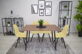 Set jídelních židlí OSAKA krémové (černé nohy) 4ks