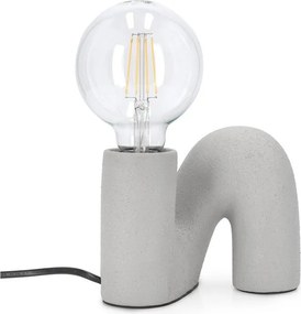 Šedá keramická stolní lampa se skleněným stínidlem (výška 12,5 cm) Jael – Yes Everyday